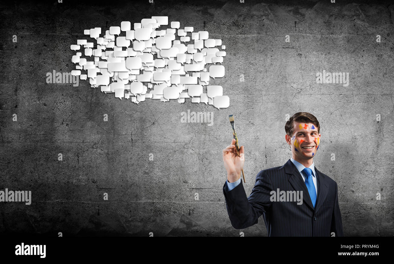 Business inspiration of young man Stock Photo - Alamy