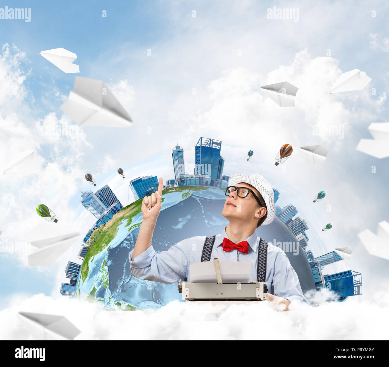 Creative inspiration of young writer Stock Photo - Alamy