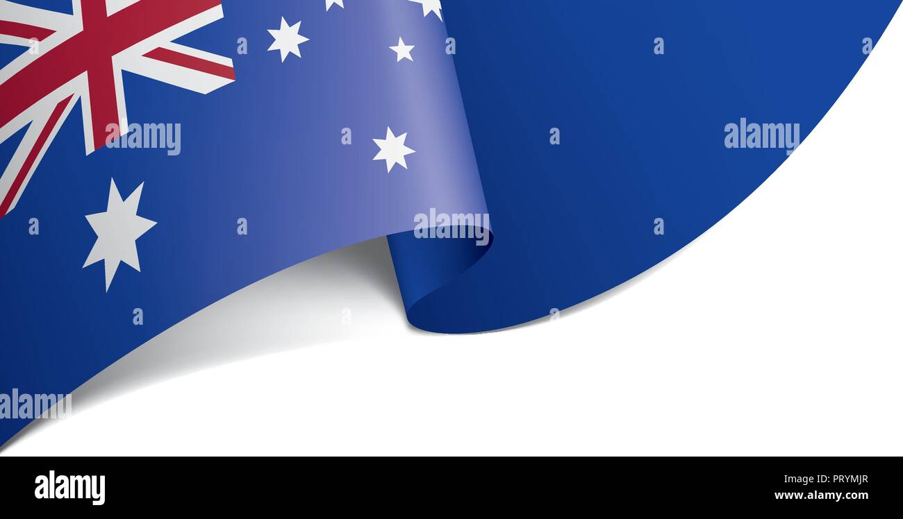 Australia flag, vector illustration on a white background Stock Vector ...