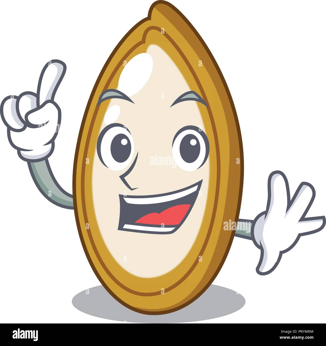 Finger fruit pumpkin seed isolated on mascot Stock Vector Image & Art ...