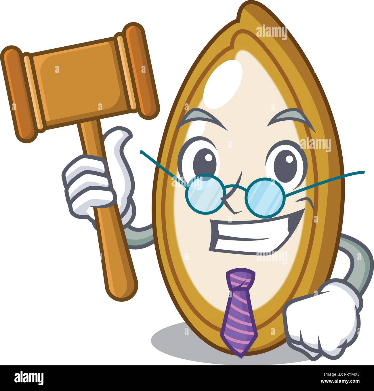 Judge fruit pumpkin seed isolated on mascot Stock Vector Image & Art ...