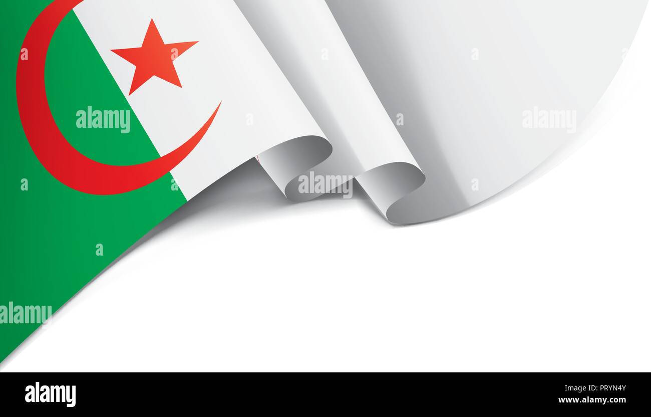 Algeria flag, vector illustration on a white background Stock Vector ...