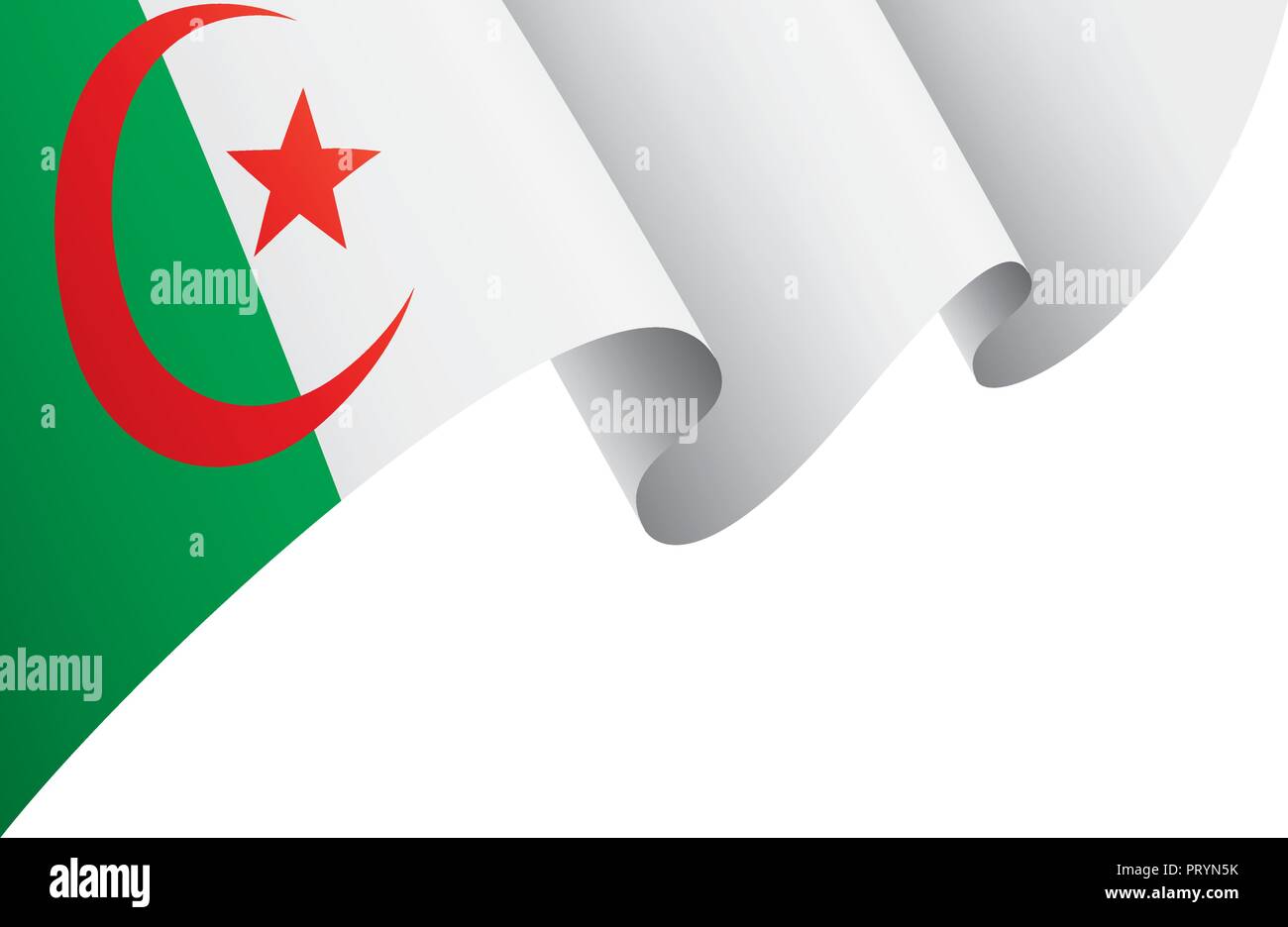 Algeria flag, vector illustration on a white background Stock Vector ...