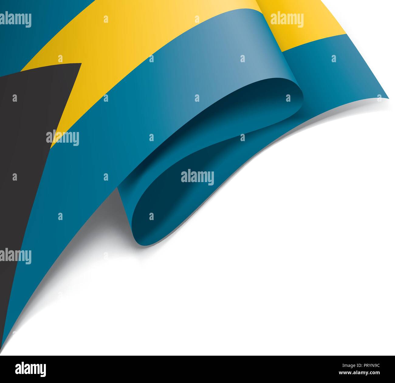 Bahamas flag, vector illustration on a white background Stock Vector ...