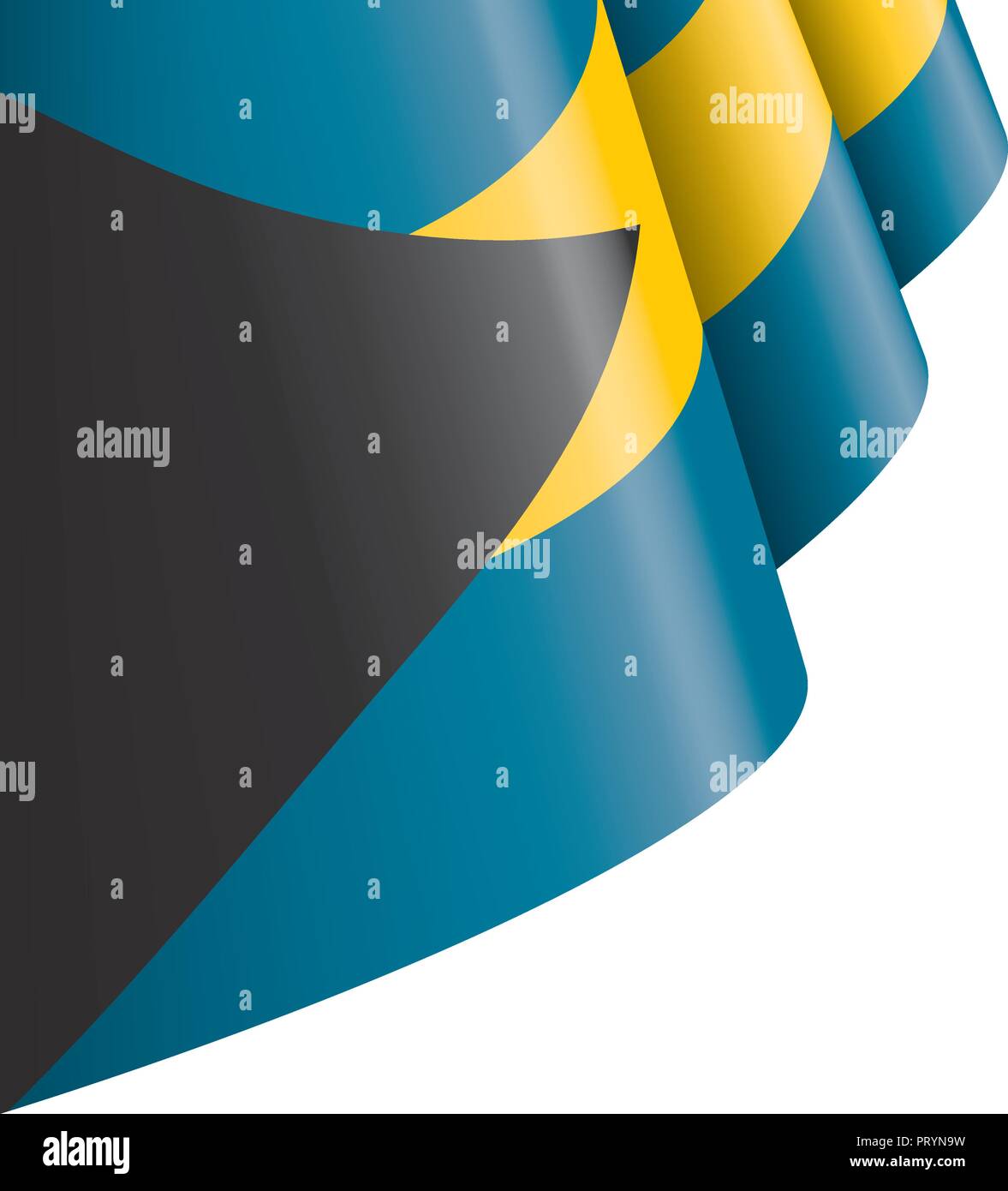 Bahamas flag, vector illustration on a white background Stock Vector ...