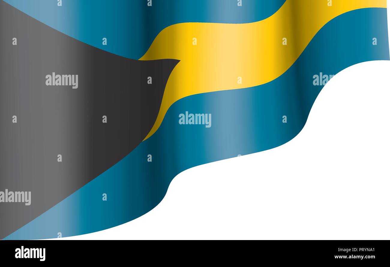 Bahamas flag, vector illustration on a white background Stock Vector ...