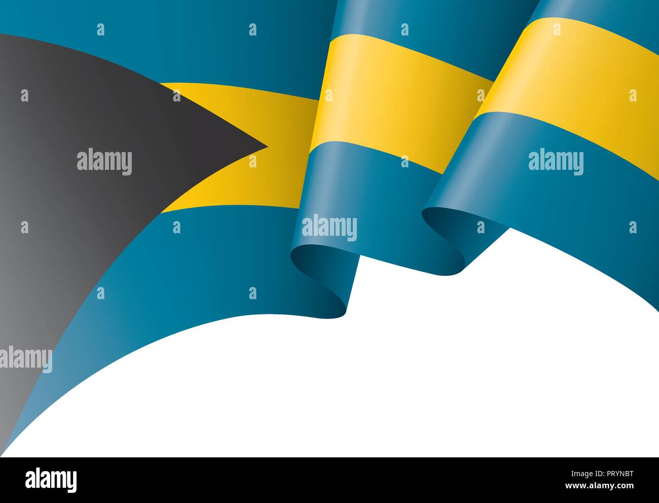 Bahamas flag, vector illustration on a white background Stock Vector ...