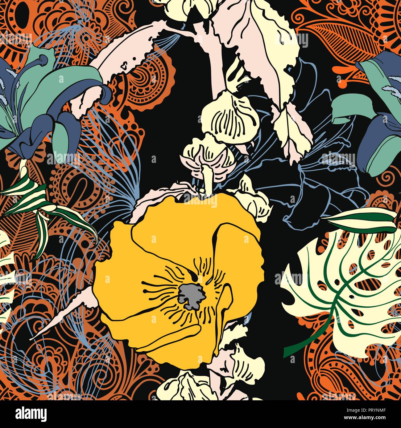 Beautiful trop background Stock Vector Images - Alamy