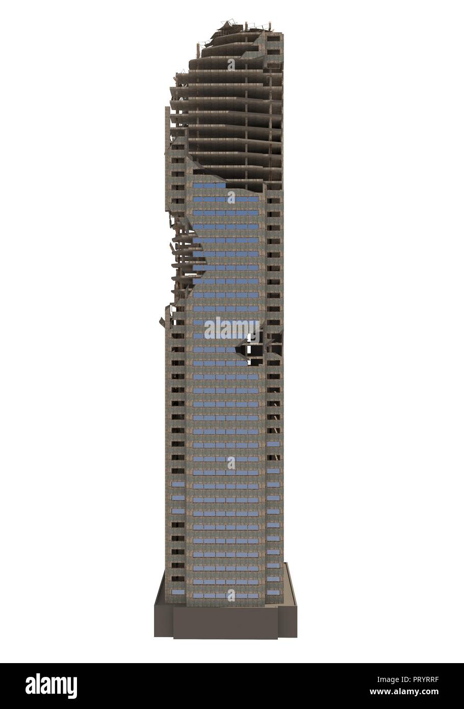 Skyscraper ruins Cut Out Stock Images & Pictures - Alamy