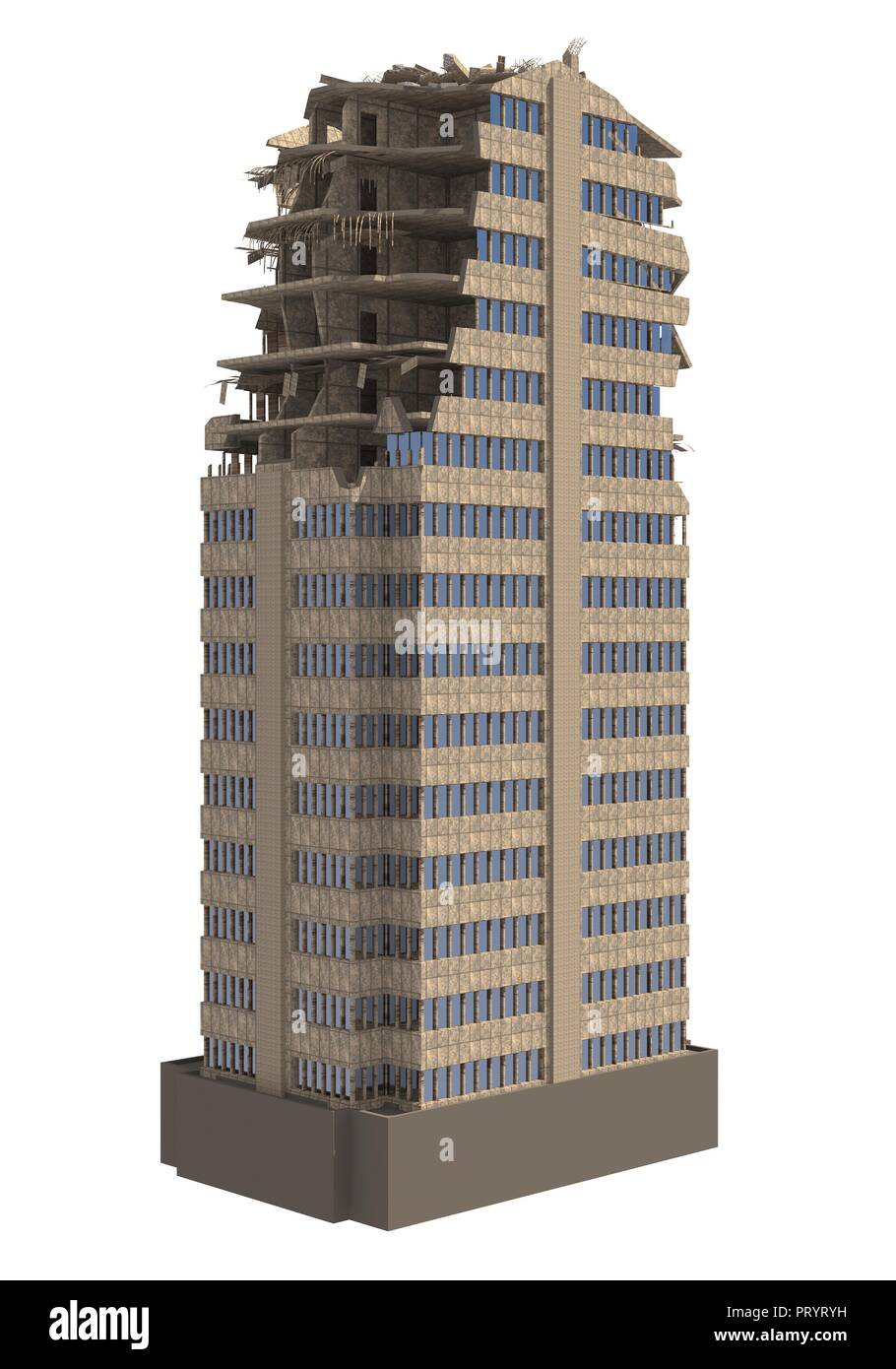 Skyscraper ruins Cut Out Stock Images & Pictures - Alamy