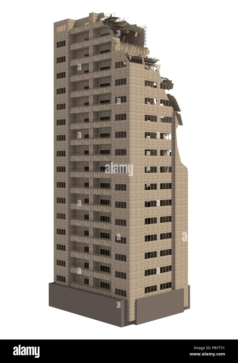 Skyscraper ruins Cut Out Stock Images & Pictures - Alamy