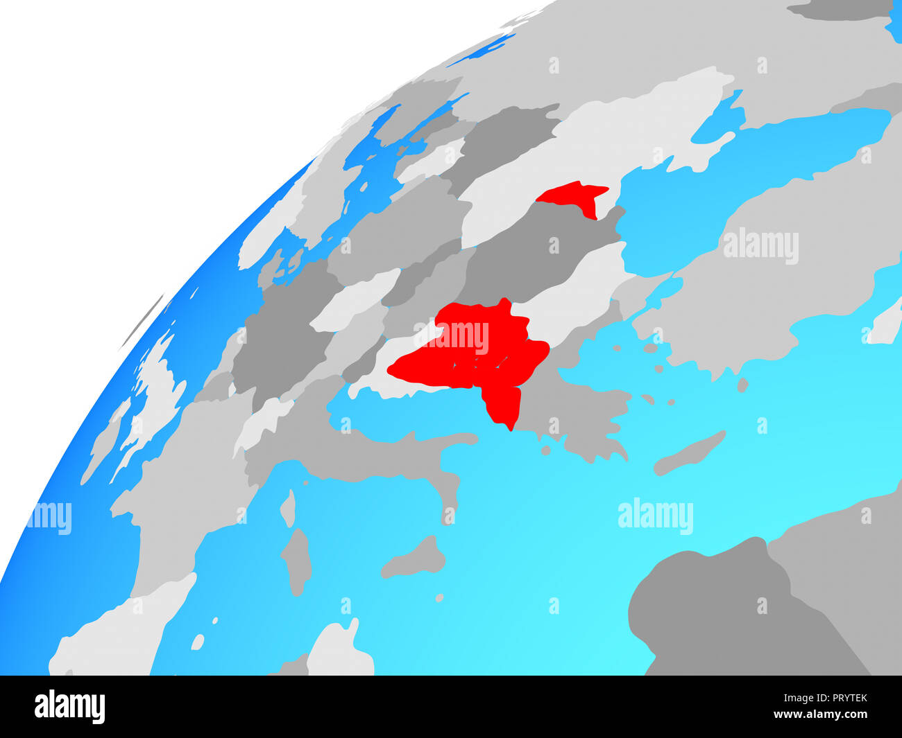 CEFTA countries on globe. 3D illustration Stock Photo - Alamy