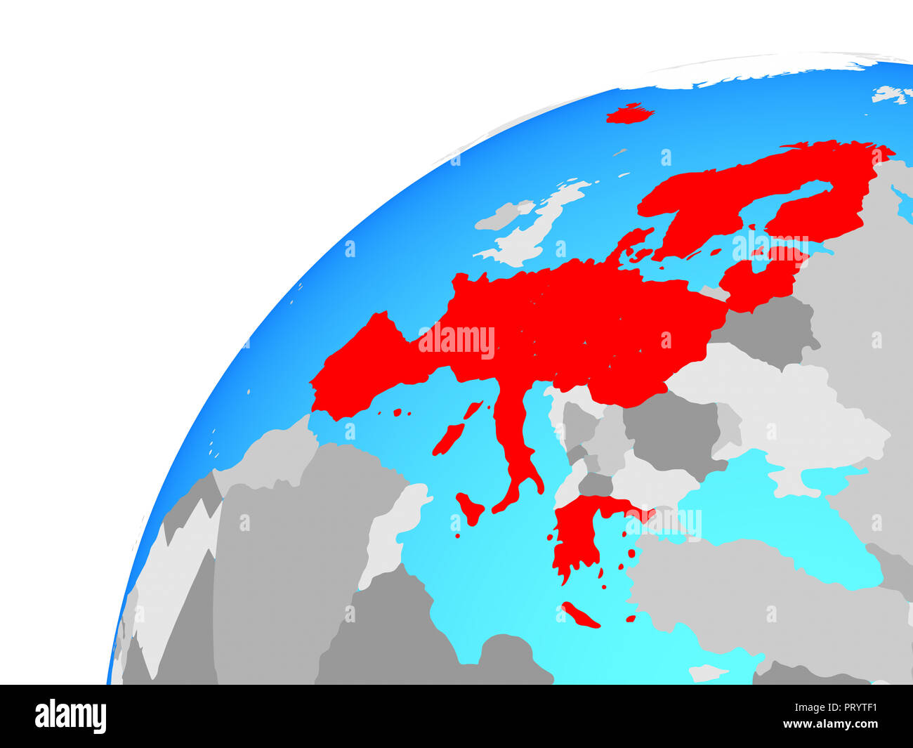 Schengen Area members on globe. 3D illustration Stock Photo - Alamy
