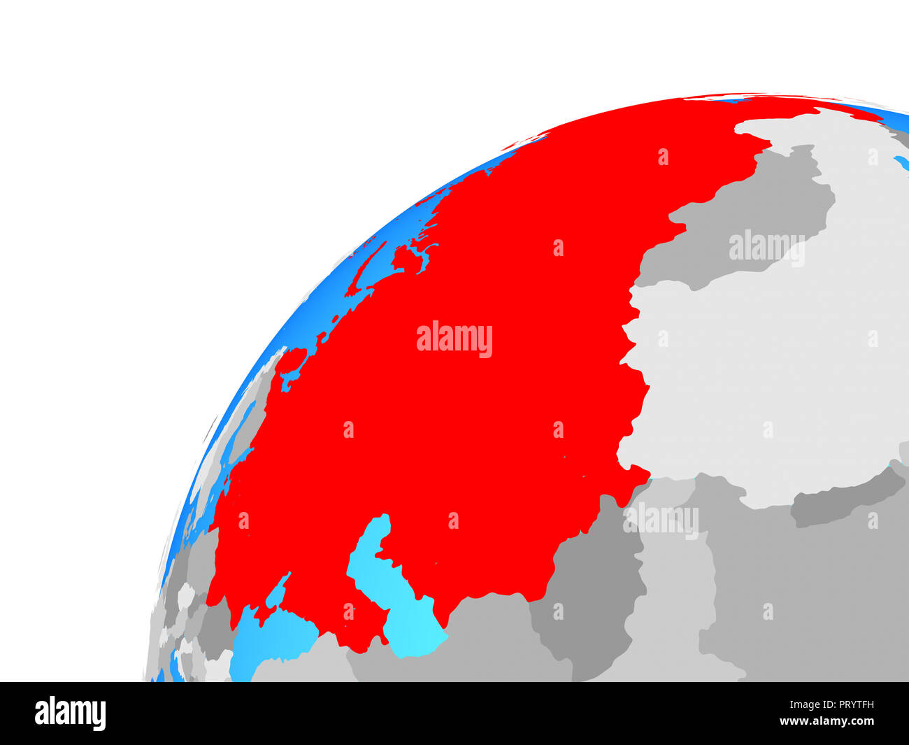 Soviet Union on globe. 3D illustration Stock Photo - Alamy