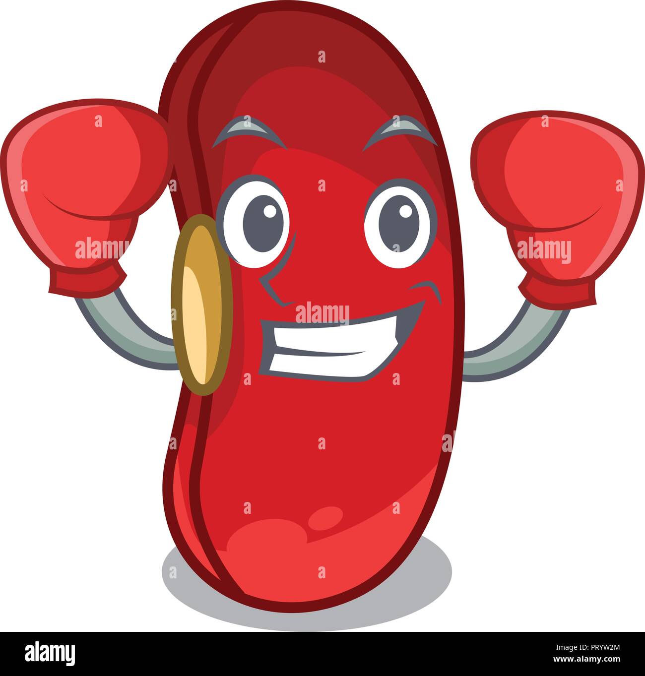 Boxing character red beans for cooking ingredients Stock Vector Image ...