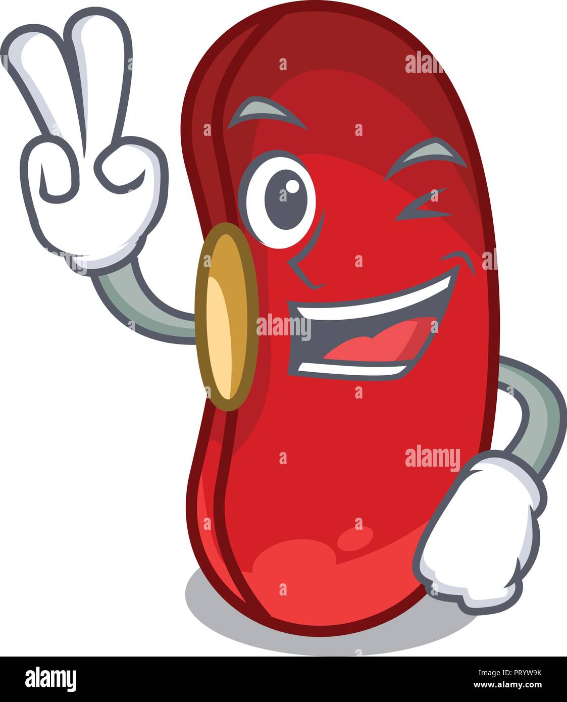 Two finger red bean in the cartoon bowl Stock Vector Image & Art - Alamy