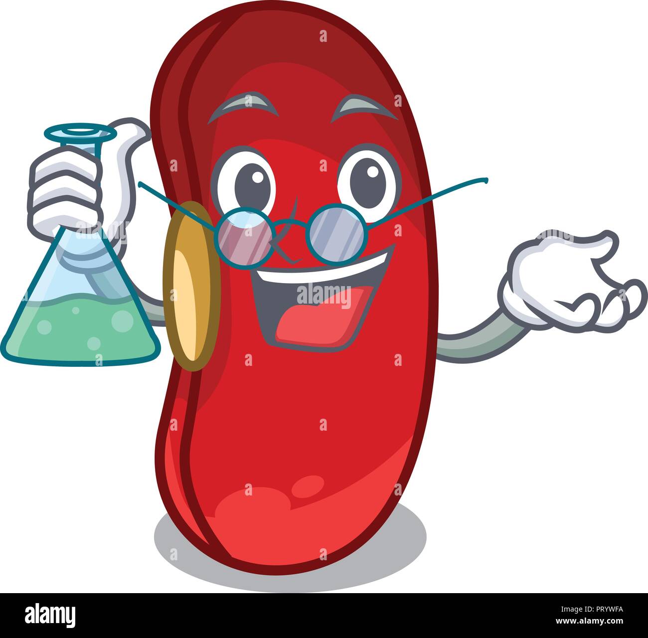 Professor red bean in the cartoon bowl Stock Vector Image & Art - Alamy