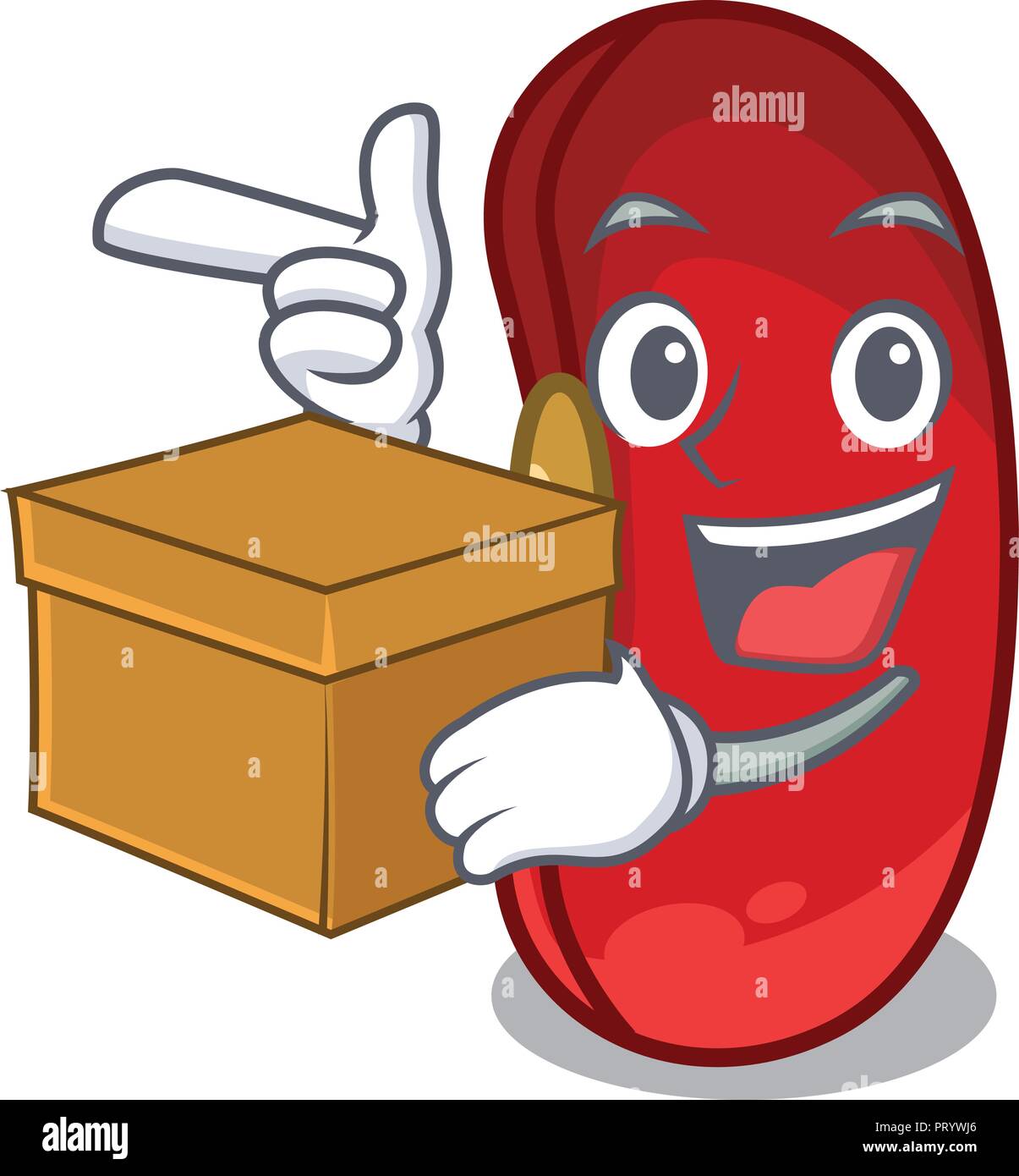 With box red bean in the cartoon bowl Stock Vector Image & Art - Alamy