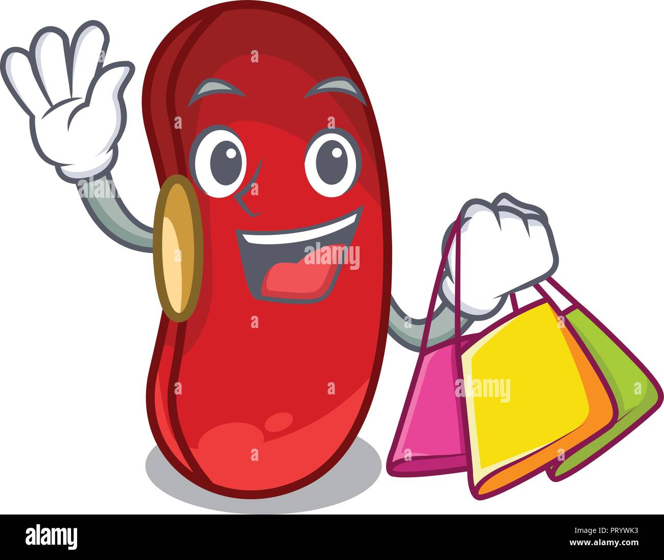 Shopping red bean in the cartoon bowl Stock Vector Image & Art - Alamy