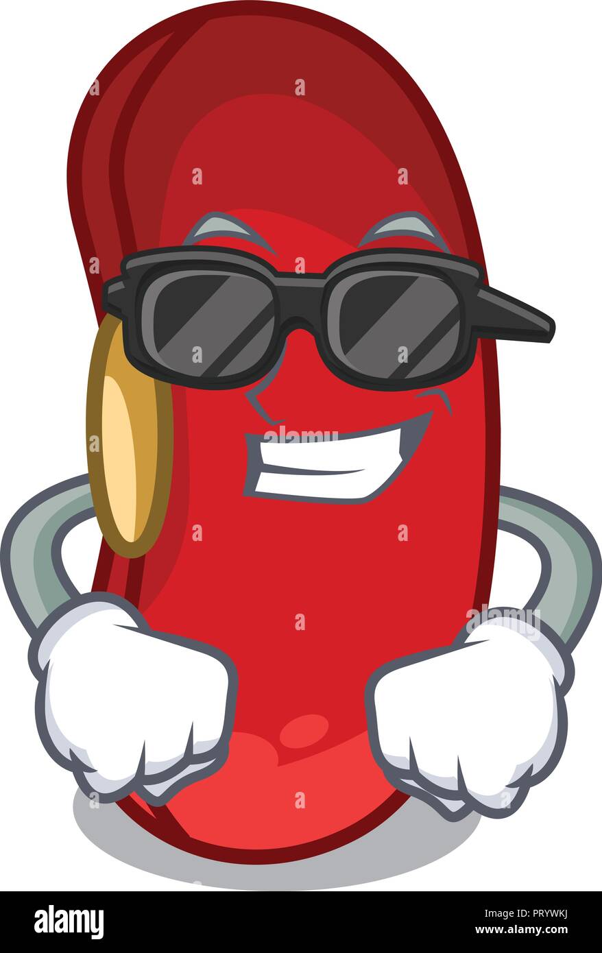 Super cool red bean in the cartoon bowl Stock Vector Image & Art - Alamy