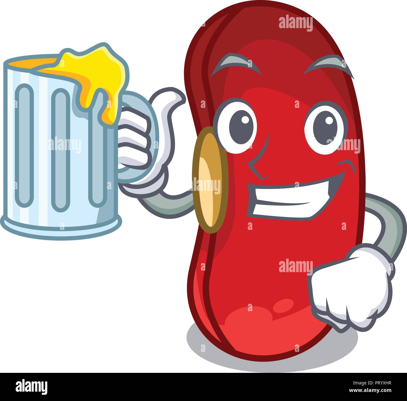 With juice red bean in the cartoon cup Stock Vector Image & Art - Alamy