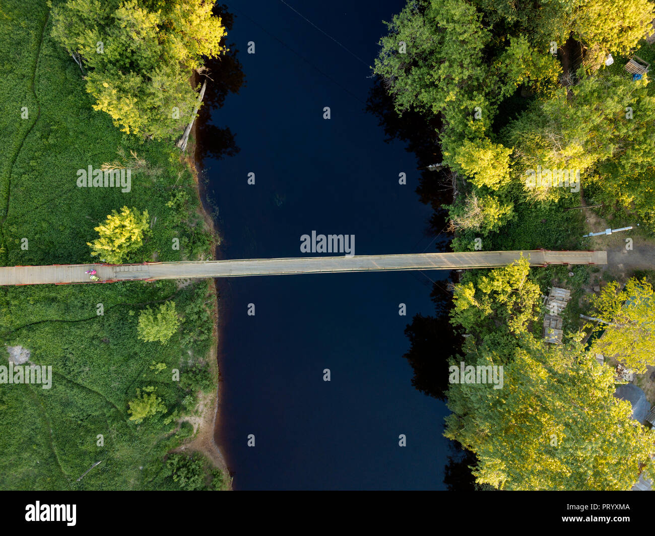 Aerial tikhvinka river footbridge hi-res stock photography and images ...