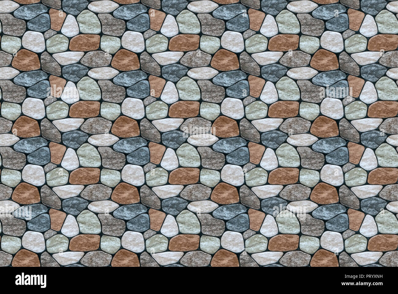 Stone wall rounded stones hi-res stock photography and images - Alamy