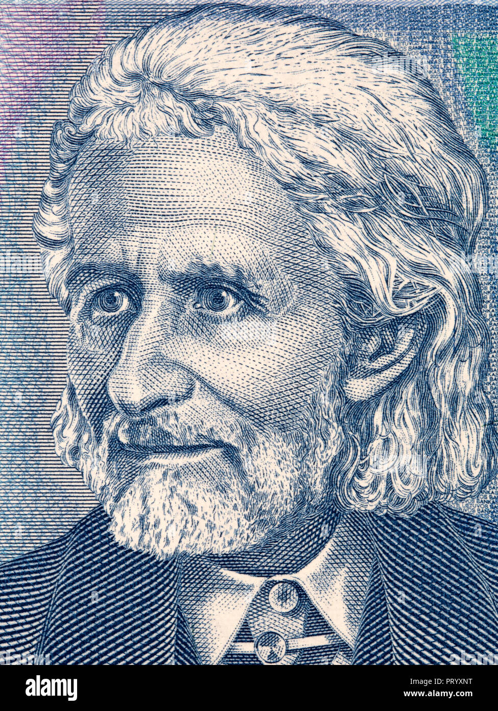 Rytis Valantinas portrait from Lithuanian money Stock Photo - Alamy