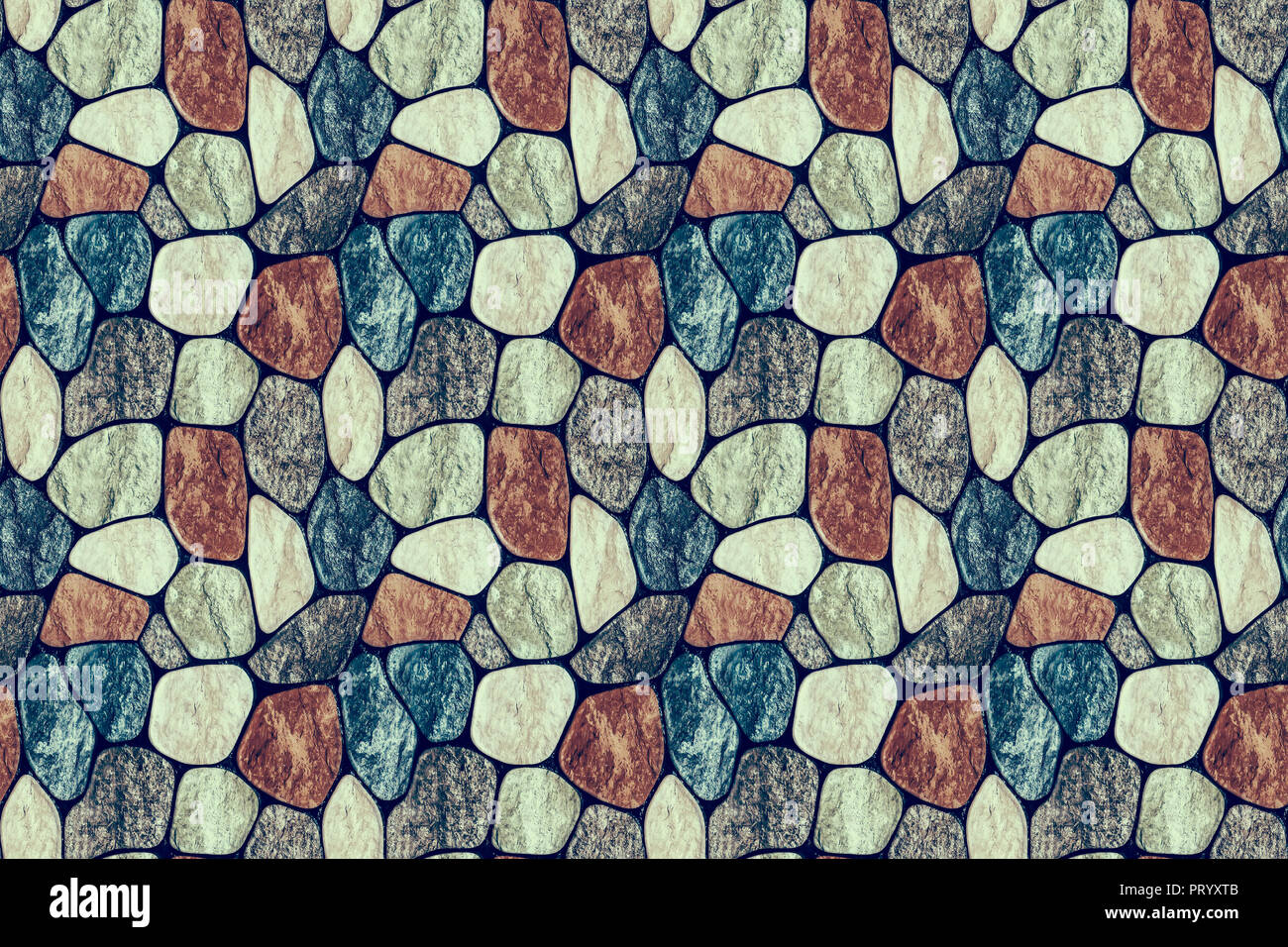 Stone wall rounded stones hi-res stock photography and images - Alamy