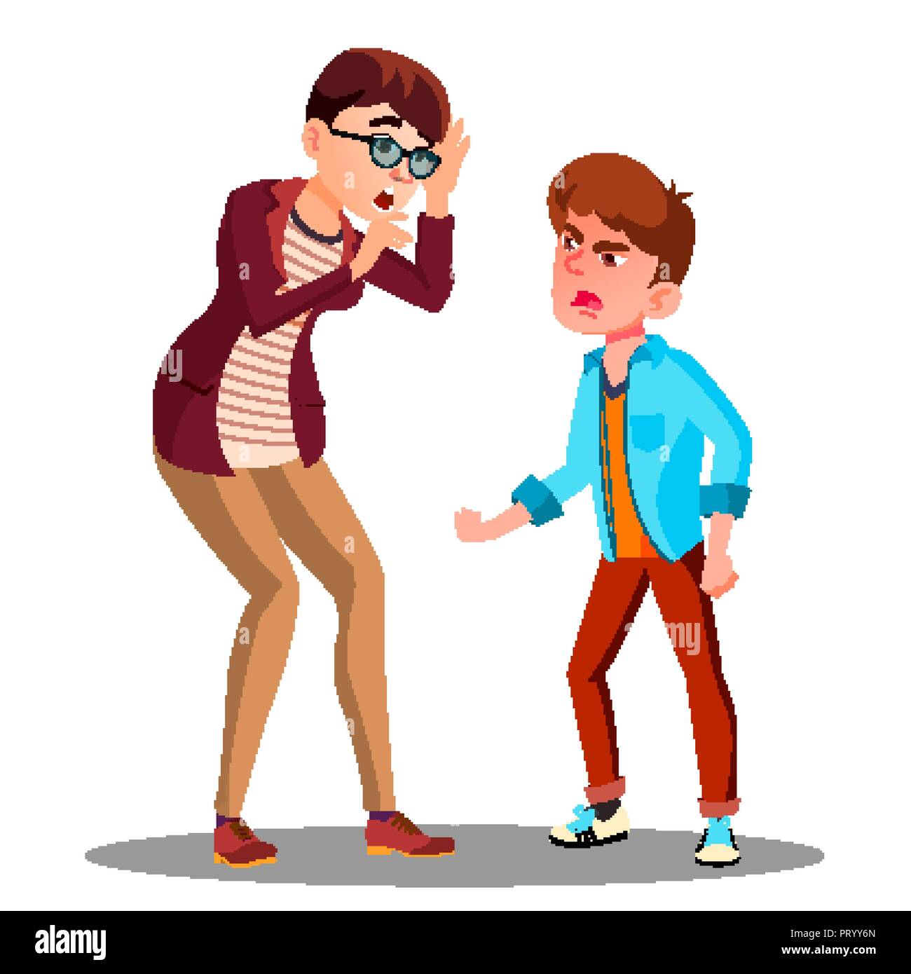 Cartoon illustration mom crying baby High Resolution Stock Photography ...