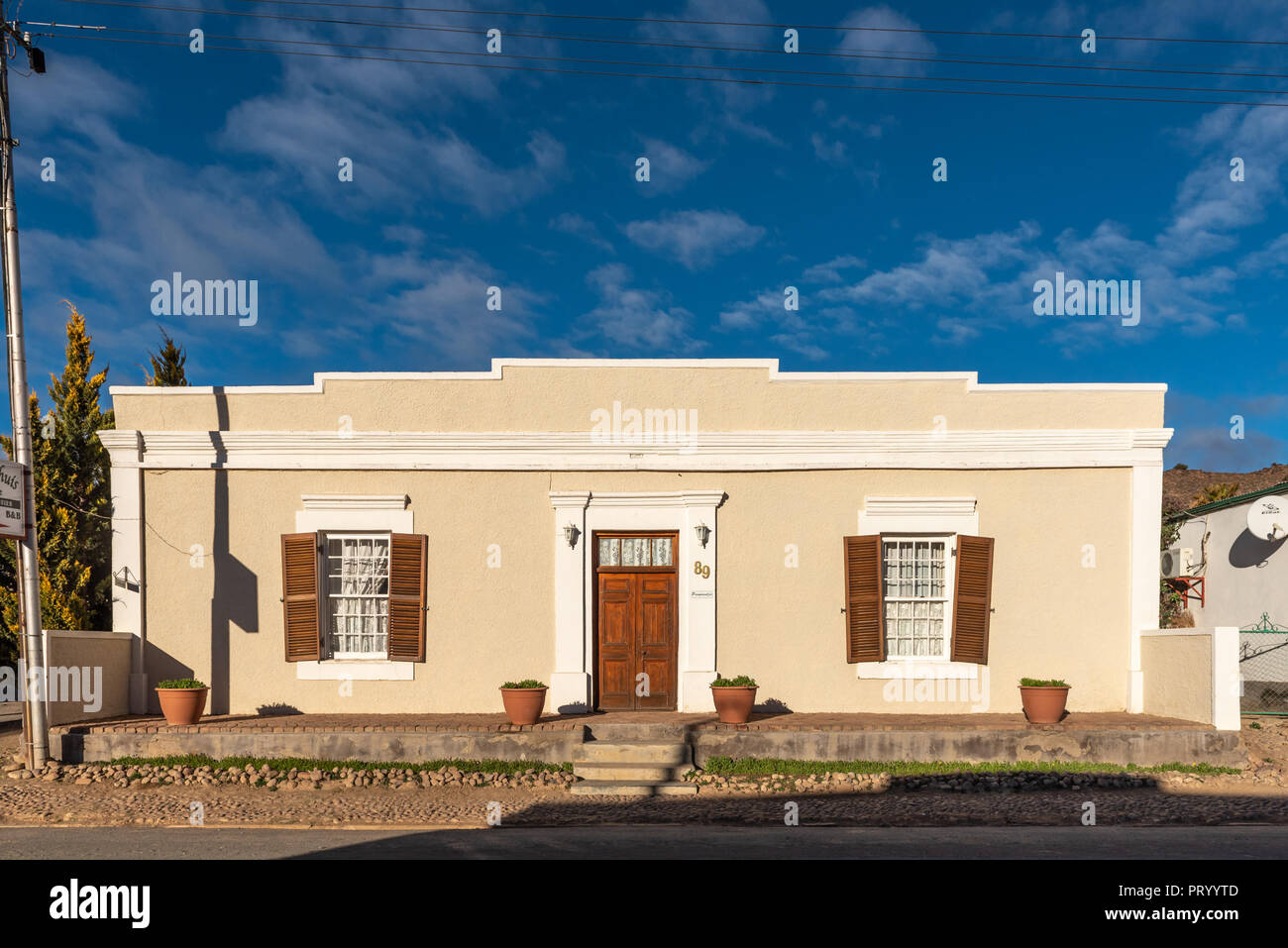 VICTORIA WEST, SOUTH AFRICA, AUGUST 7, 2018: An historic house, used as ...