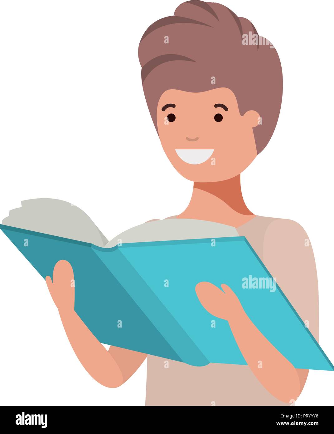 young student reading book Stock Vector Image & Art - Alamy