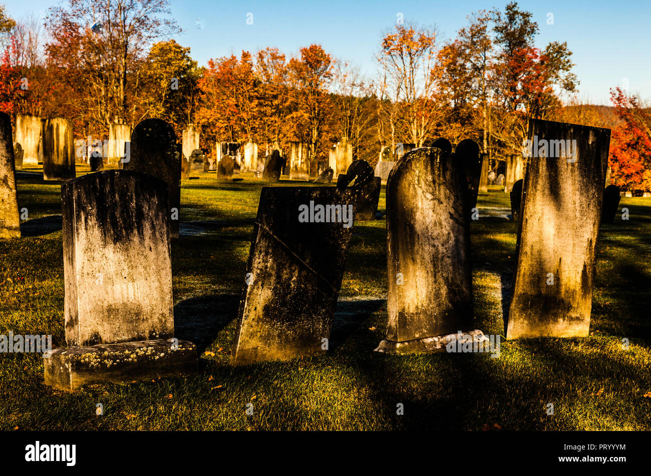 The Old Rockingham Cemetery Rockingham, Vermont, USA Stock Photo - Alamy