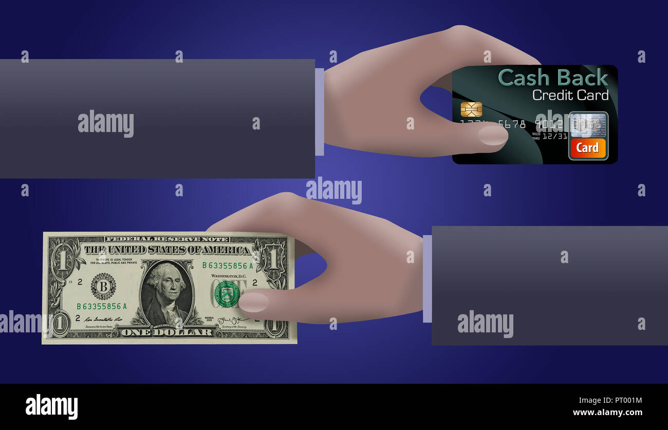Cash back credit cards are the subject of this illustration of a cash ...
