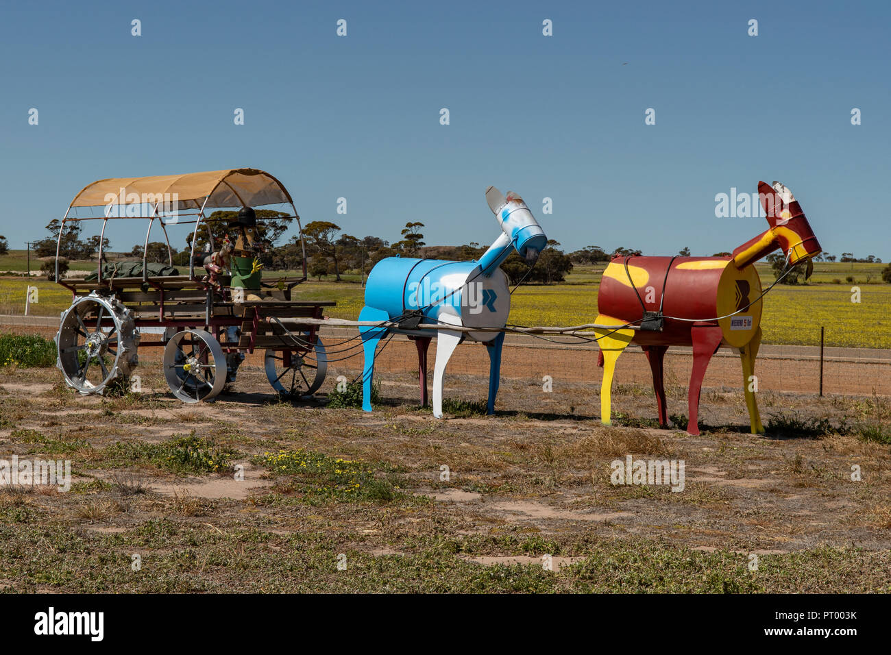 Sculpture on Tin Horse Highway, Kulin, WA, Australia Stock Photo - Alamy