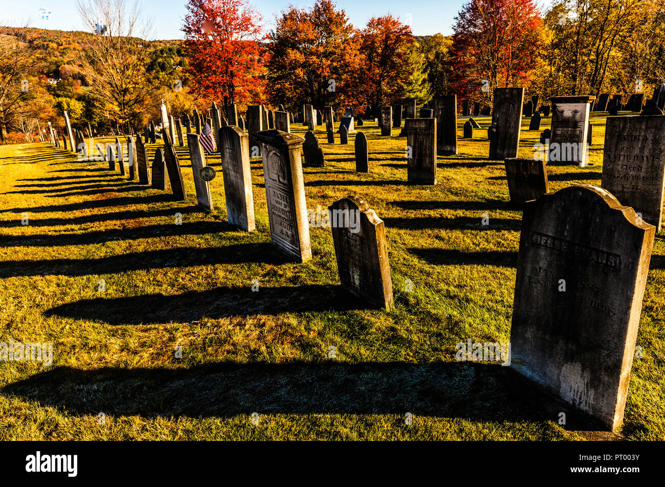The Old Rockingham Cemetery Rockingham, Vermont, USA Stock Photo - Alamy