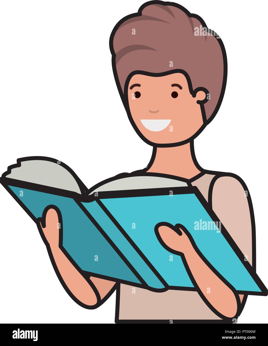 young student reading book Stock Vector Image & Art - Alamy