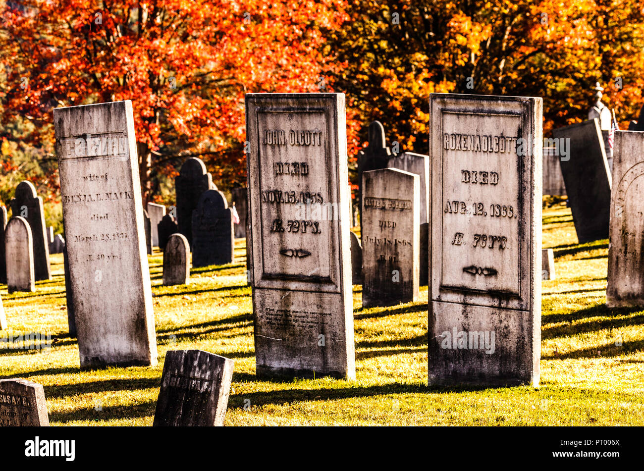 The Old Rockingham Cemetery Rockingham, Vermont, USA Stock Photo - Alamy