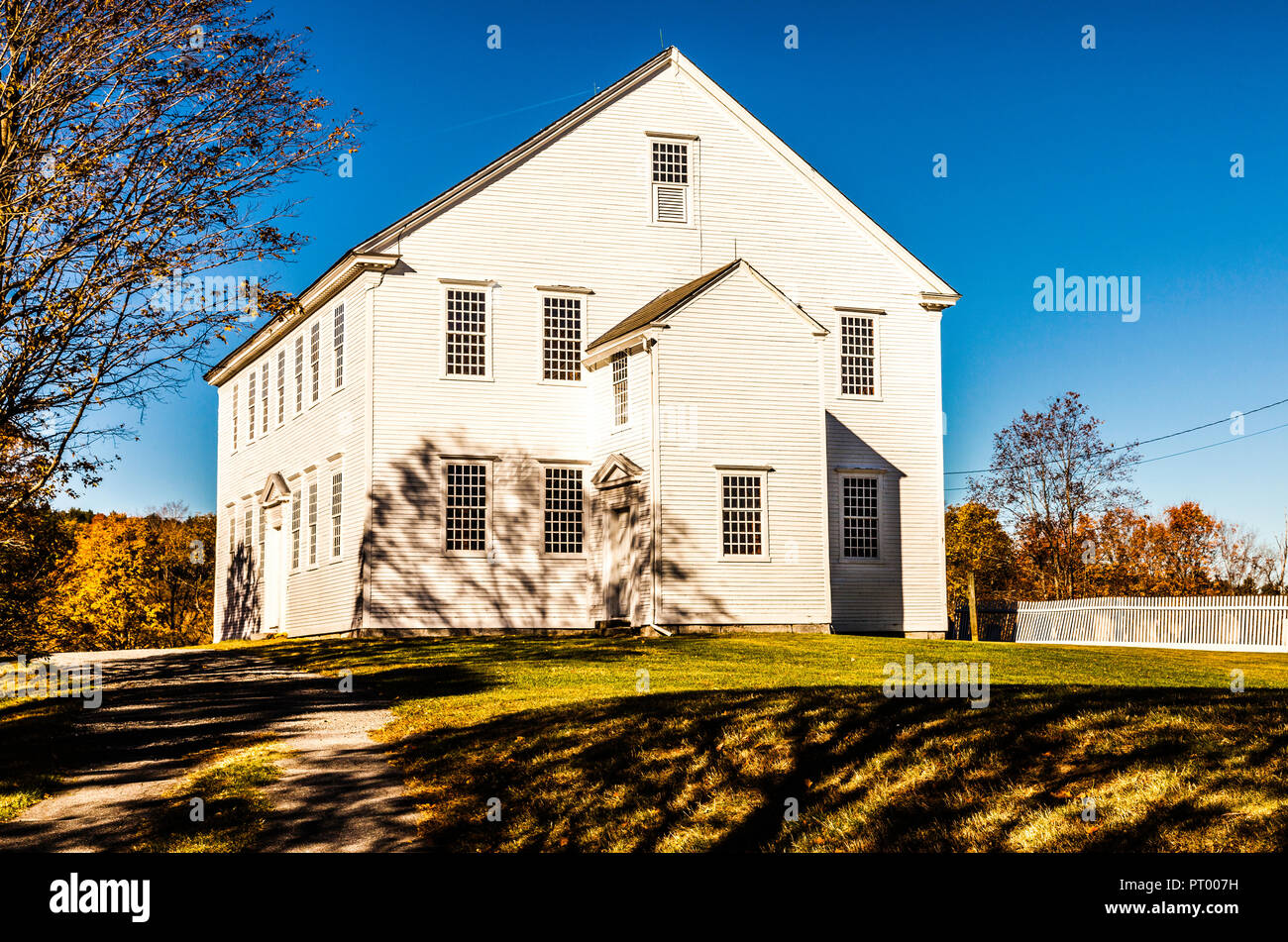The Old Rockingham Meeting House Rockingham, Vermont, USA Stock Photo ...
