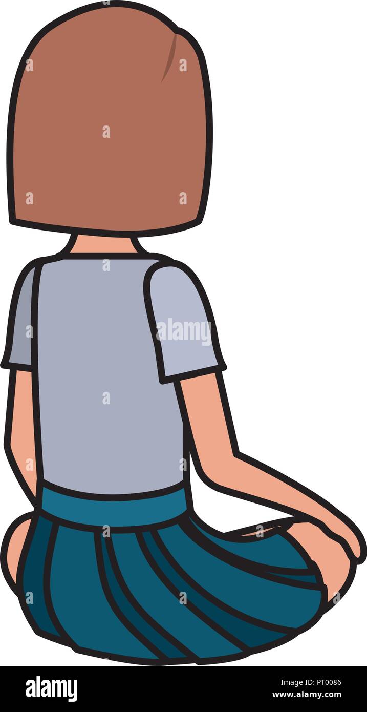 Cartoon Daughter Back