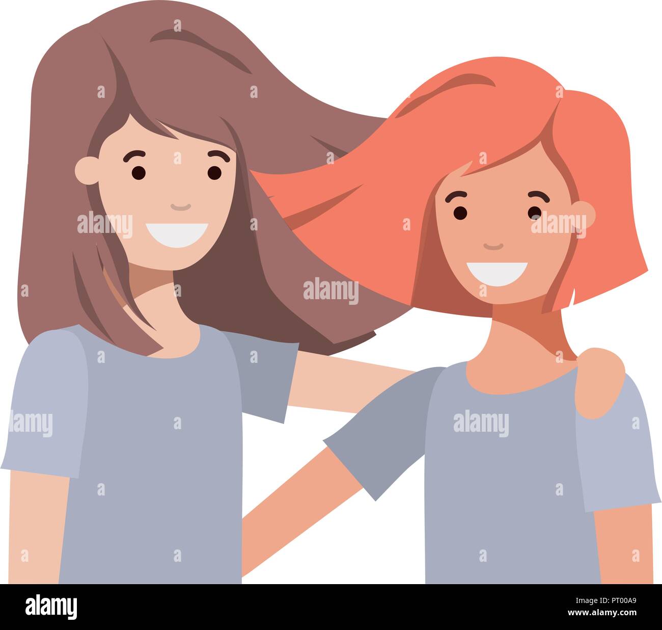 friendly teenagers girls characters Stock Vector Image & Art - Alamy