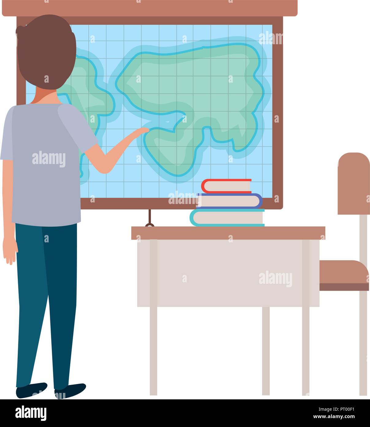 Geography lesson classroom Stock Vector Images - Alamy