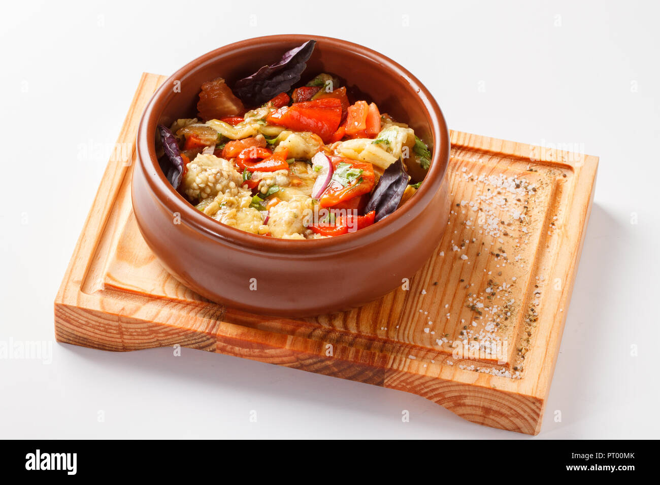 Grilled vegetable salad - cooked on coal and sauteed in butter ghee ...