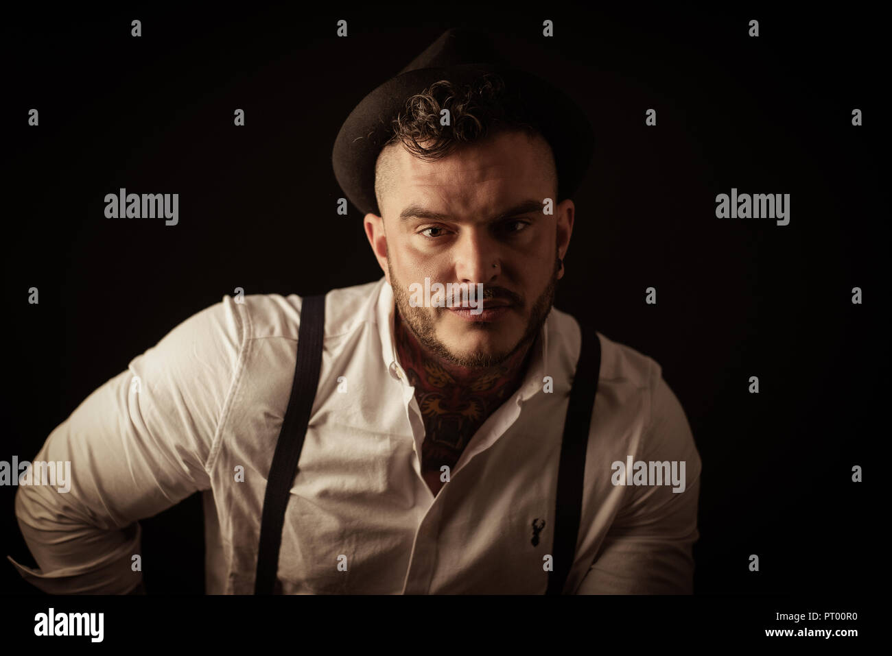 Portrait of a tattooed man Stock Photo - Alamy