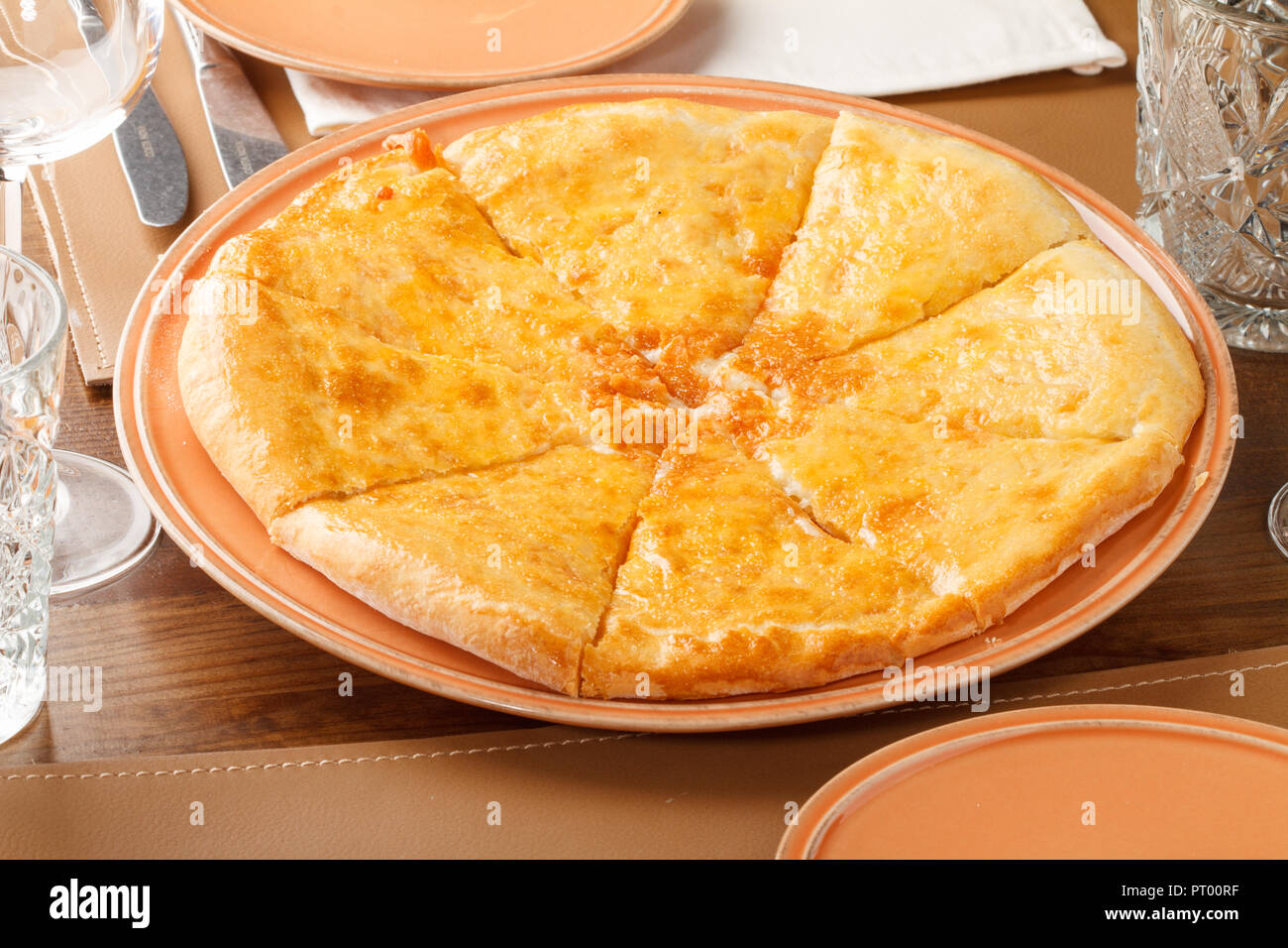 Khachapuri- a traditional Georgian/Armenian dish of cheese-filled flat ...