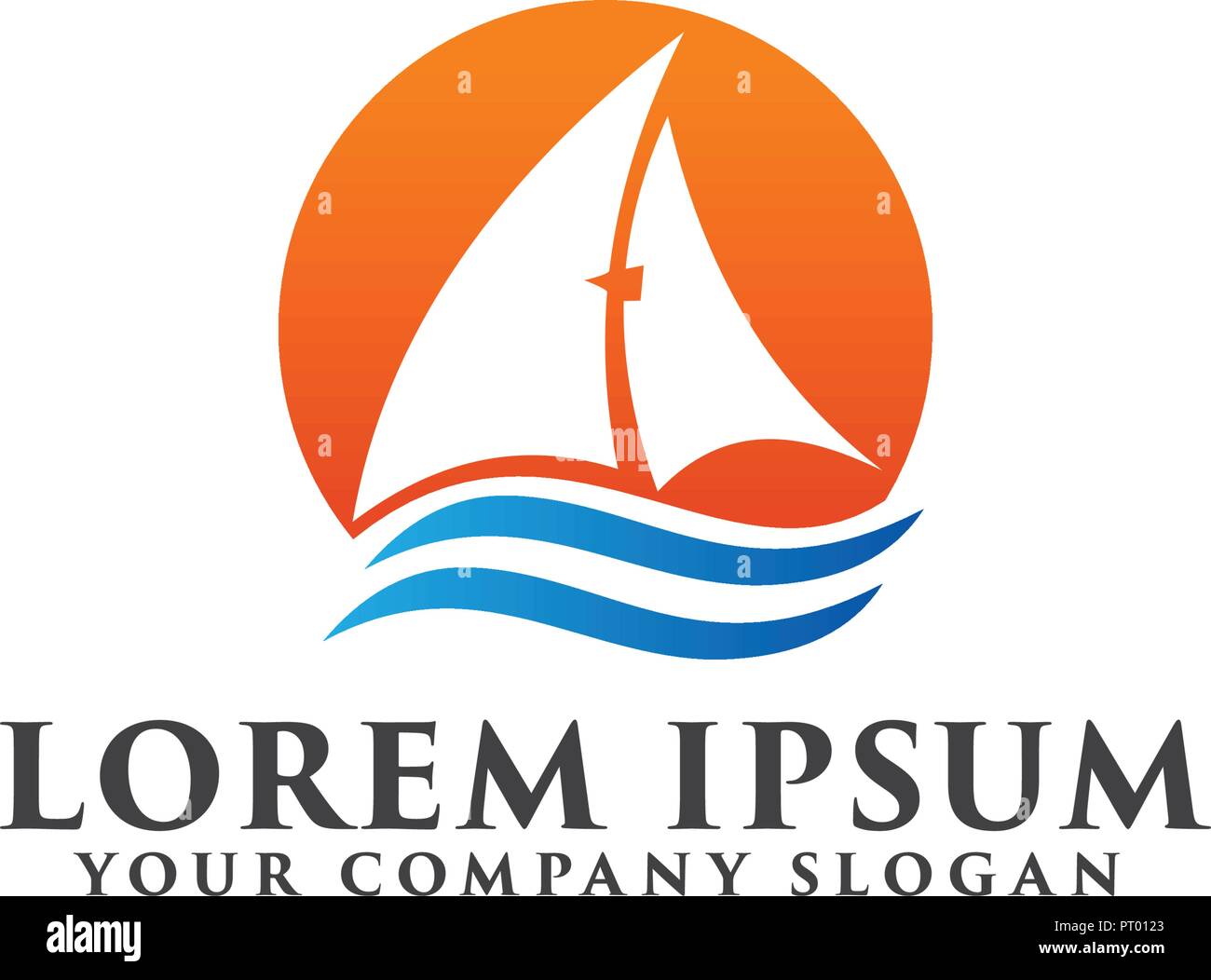 sail boat summer logo design concept template Stock Vector Image & Art ...