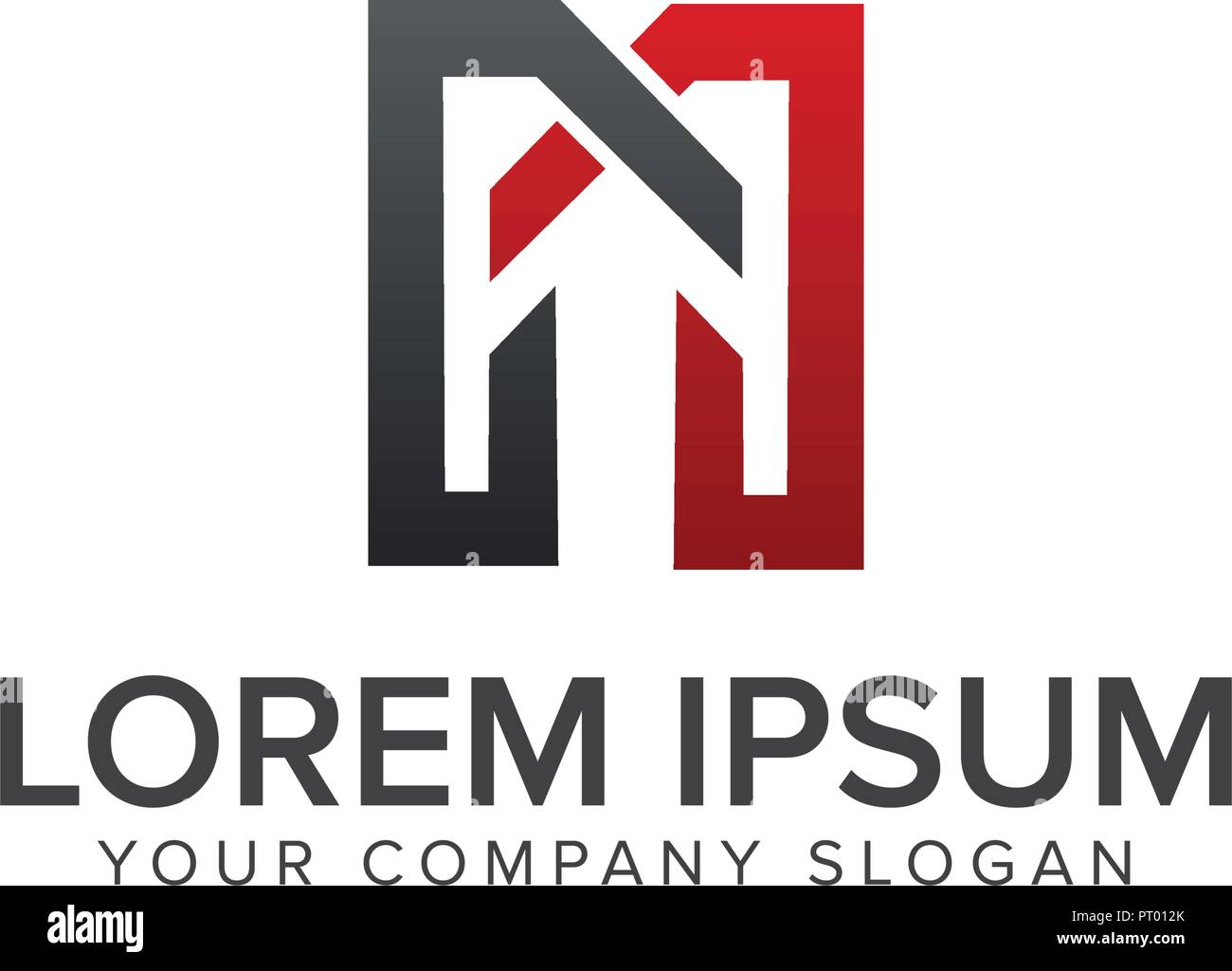 letter m with arrow logo design concept template Stock Vector Image ...