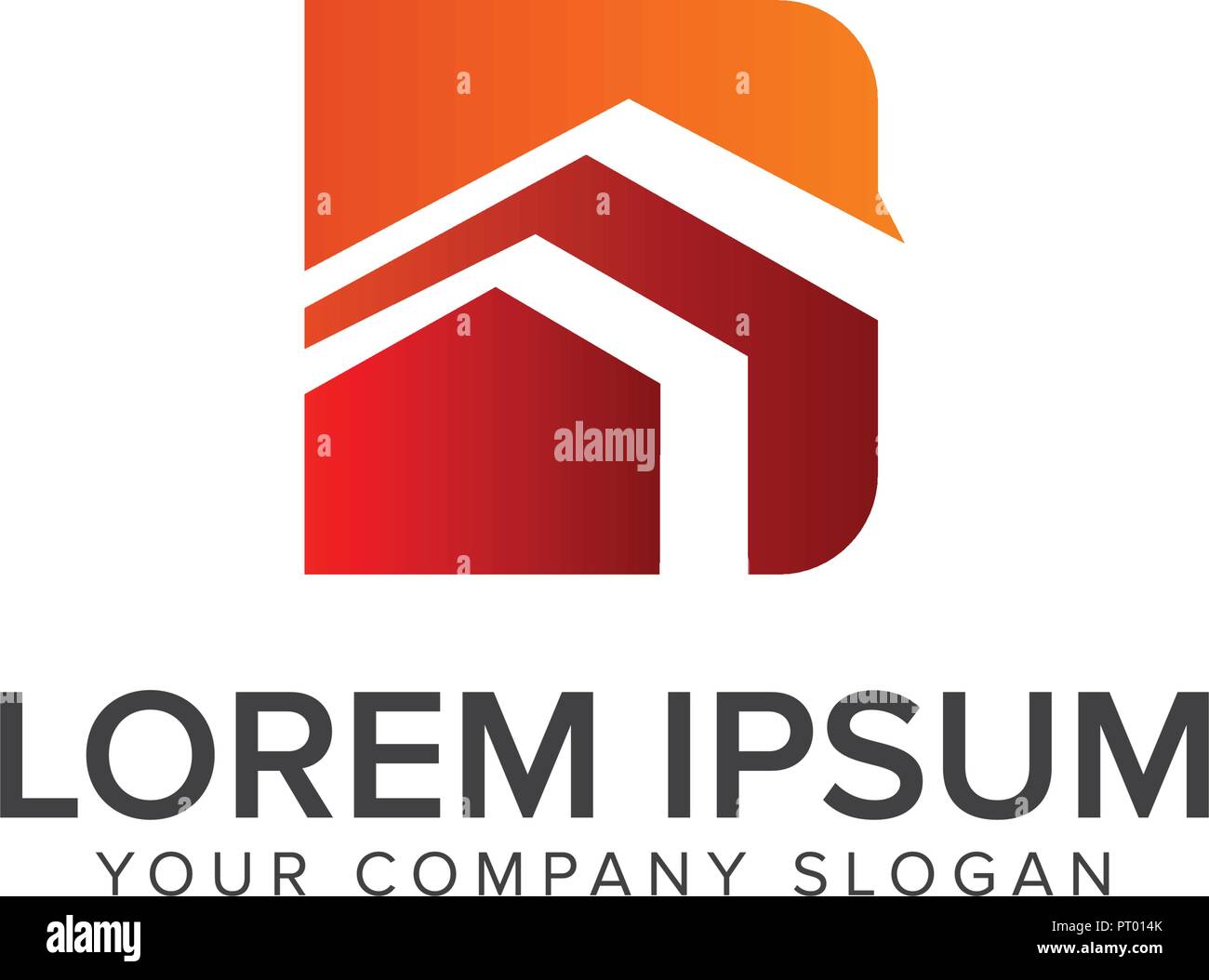 real estate with letter D logo design concept template Stock Vector ...