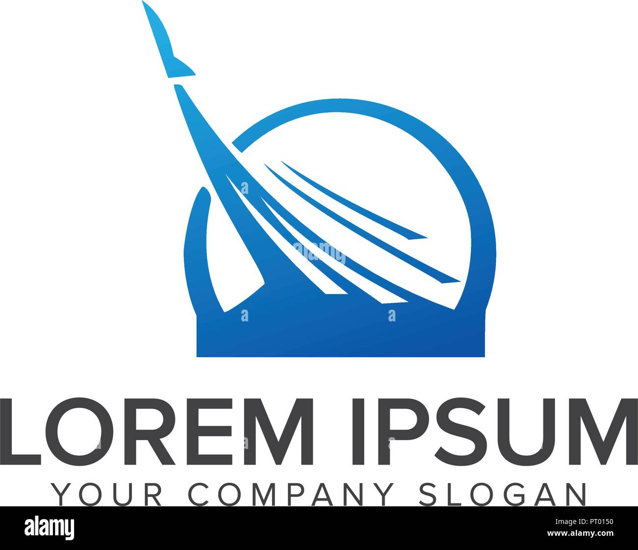 Aircraft flying logo design concept template Stock Vector Image & Art ...