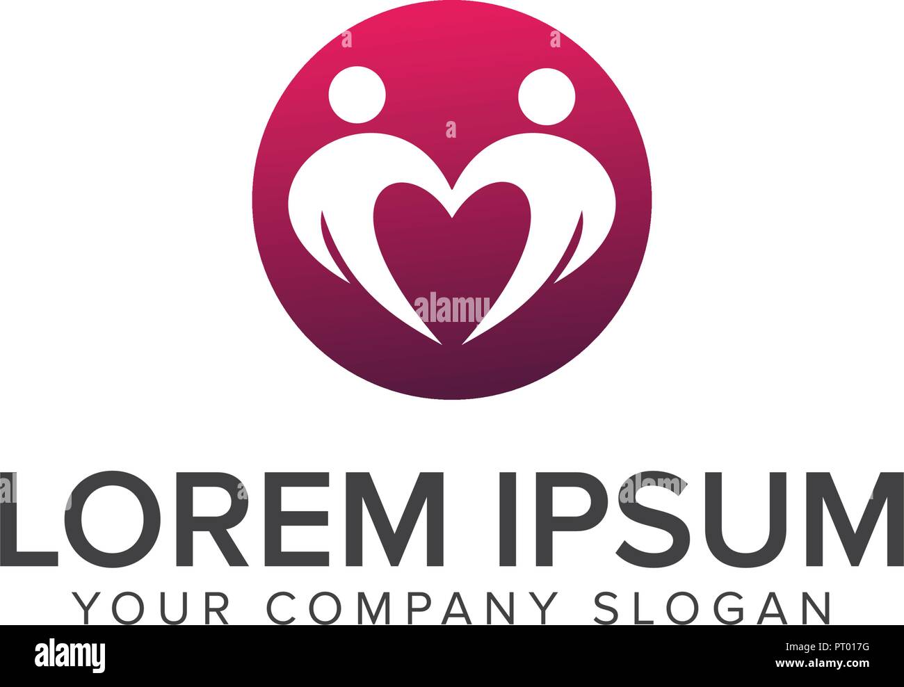 people dating romantic logo design concept template Stock Vector Image ...